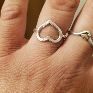 Hammered Silver Pinky Ring | Etsy