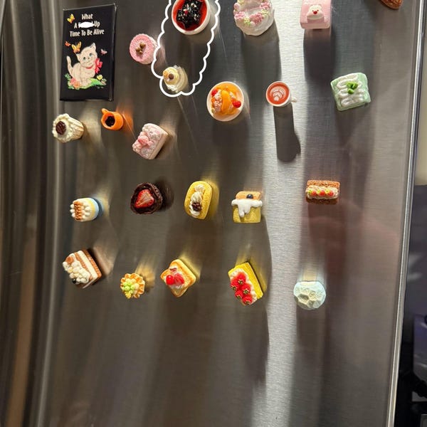 12 Pcs Food-themed Magnet Set | Handmade Kitchen Magnets | Cute Bread ...