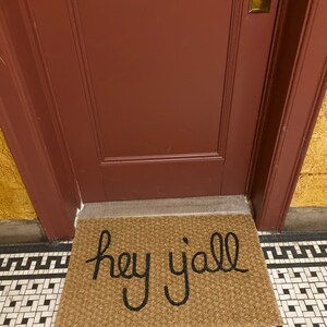 Hey Y'all Welcome Mat Quirky and Adorable Doormats for - Etsy