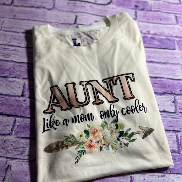 Aunt Sublimation Designs Downloads, Floral Auntie Png, Boho Flowers ...