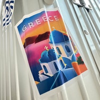 Greece Sticker, Santorini, Vinyl Sticker, Bubble-free, Travel Sticker ...