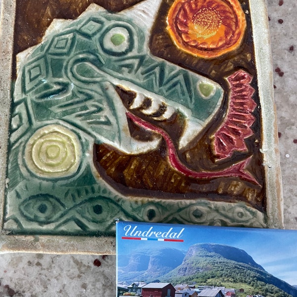 Handmade, Decorative, Artisan, Ceramic, Tile, Depicting Beaver Island ...