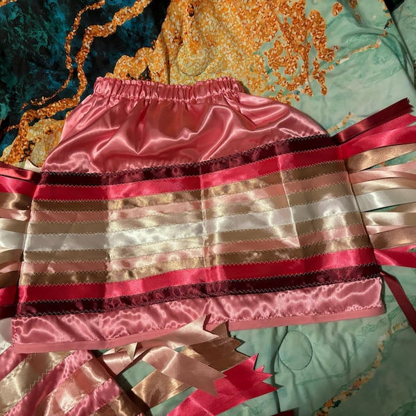 Ribbon Skirt, Native American Ribbon Skirt, Black Ribbon Skirt Special ...