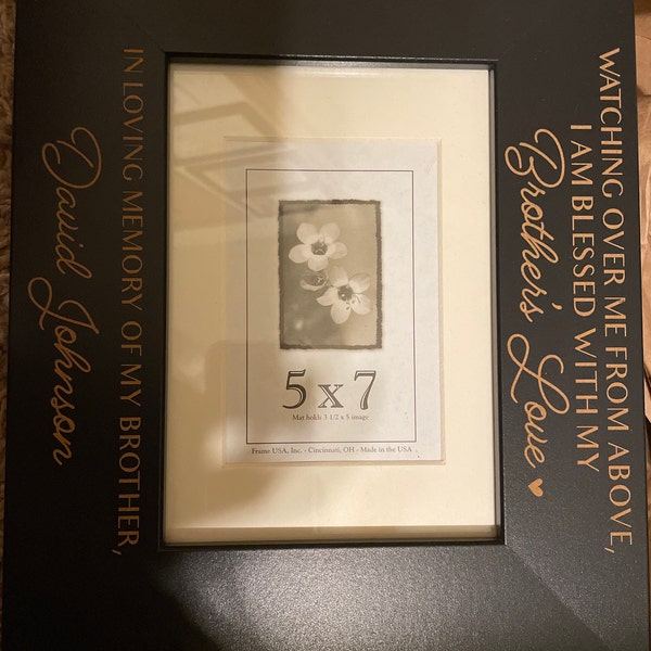 Brother Memorial Picture Frame | Loss of Brother Sympathy Gift ...