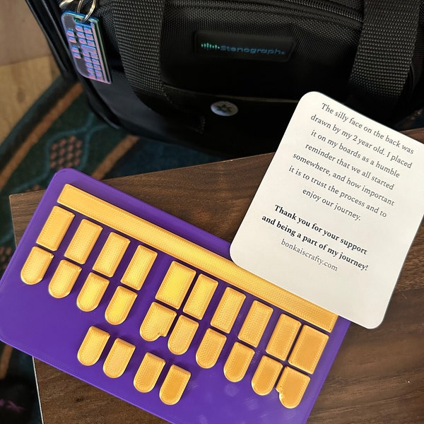 Steno Practice Board With Legend Included Display Stand the Bonkaboard ...