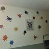 Paint Splatter Fabric Wall Decals Set of 7 Ink Splotch Wall Stickers in ...
