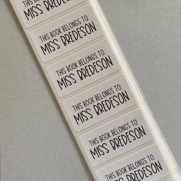 Personalized Teacher Name Book Labels | Classroom Library Labels ...