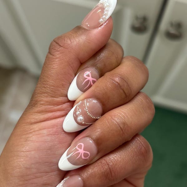 Beautiful and Pure sheer Pink / Gel Nails / Reusable Nails / Essential ...