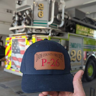 Leather Patch Hats Custom Leather Fire Station Passport Tag Hats - Etsy