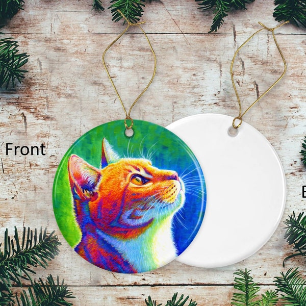 Dye Sublimation Round Ceramic Ornament Mockup | Add Your Own Image and ...