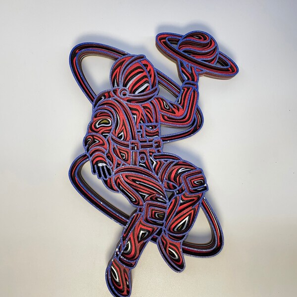 Astronaut Zentangle 3D Mandala Svg Files, Multilayer Panel for Laser ...