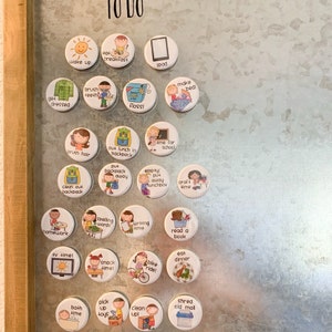 Daily Kids Magnet Calendar Schedule Activity & Chore Chart | Etsy