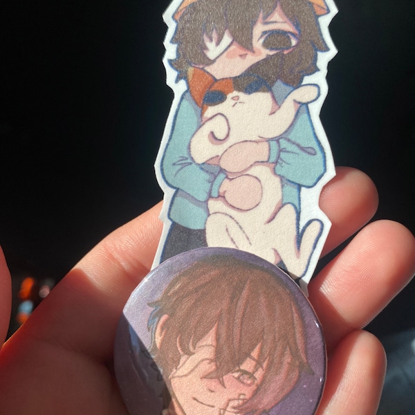 Dazai Sticker and Pin Pack - Etsy
