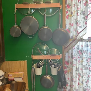 Wall Mounted Solid Copper Pot Rack FREE SHIPPING - Etsy