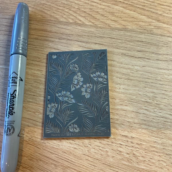 BLOSSOM PRESS Texture Mat for Polymer Clay | Clay Pattern Stamps ...