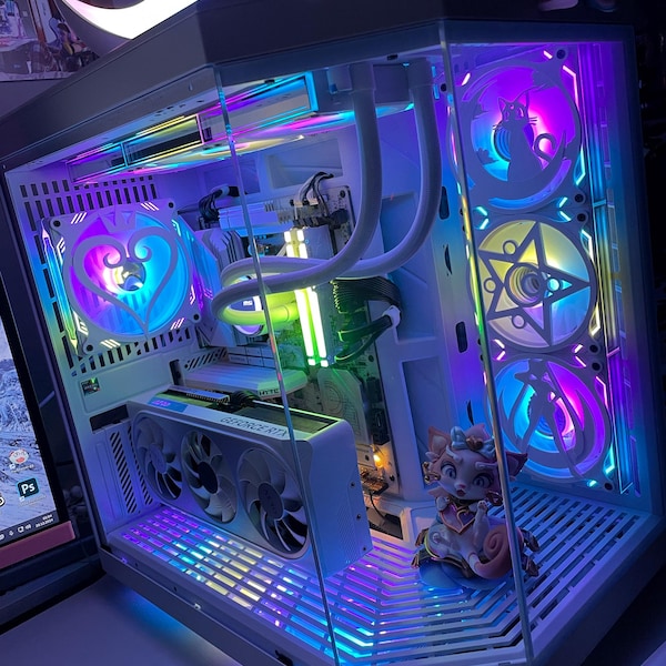 Crescent Moon Cat Gaming Computer Fan Shroud / Grill / Cover - Custom ...