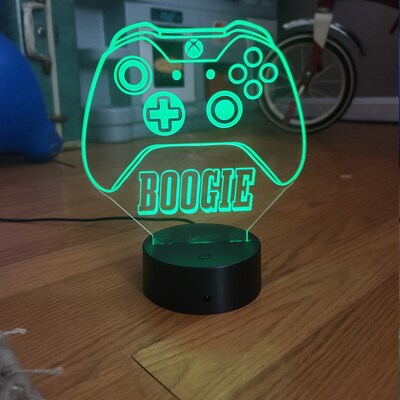 Game Controller Night Light, Personalized Free, LED Night Lamp, With ...