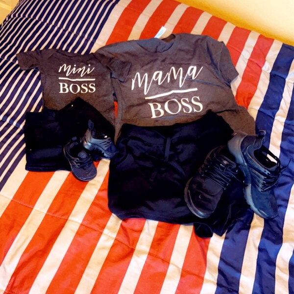 Boss Mama Mini Boss SVG | Mom Child Matching | Set | Bundle | Pdf Dxf ...