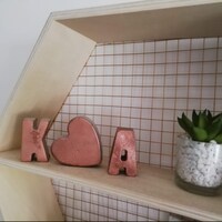 Small Concrete Copper Letters - Housewarming Gift - Copper Letters ...