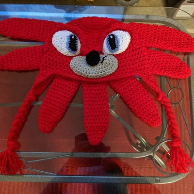 Pattern for Crochet Sonic the Hedgehogs Knuckles Inspired Character Hat ...