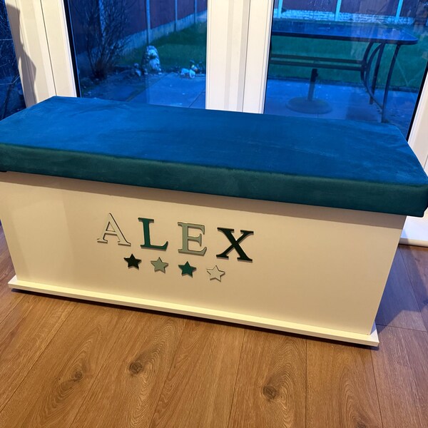 Wooden Toy Box Sign & Embellishments. Pastel Name. Bedroom Door Sign ...