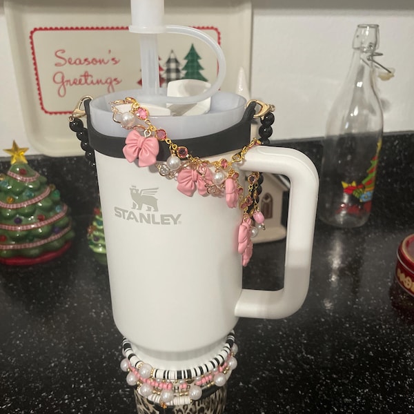 Charm Sets for LSF Stanley | Gold Chain and Gemstone, Bows, and Flowers ...