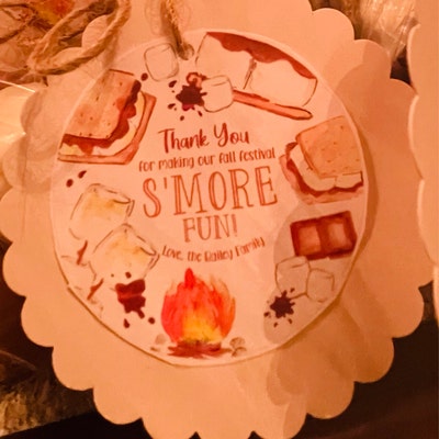 Editable Smores Birthday Thank You Tags Smore Favor Tags Smore Fun ...