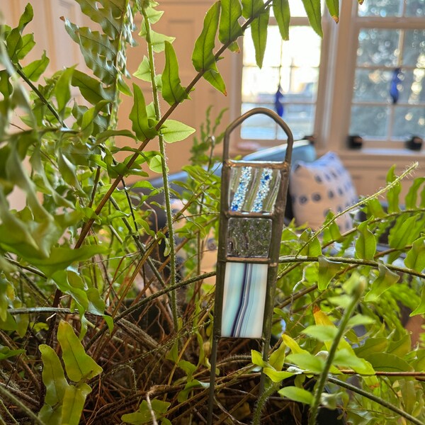 Set of Three Mini PLANT STAKES - Stained Glass - Triple Triple - Etsy