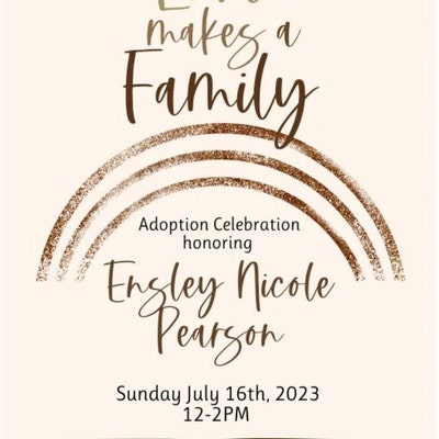 Minimalist Arch Adoption Welcome Sign, Adoption Party Sign, Editable ...