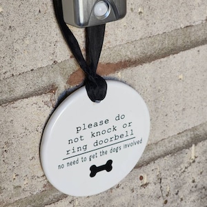 Sign No Soliciting, No Soliciting Sign, Ceramic Sign, Do Not Knock Sign ...