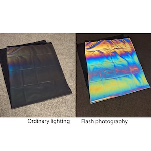 1 Yard 4-way Stretch Midnight Reflective Fabric,iridescent Rainbow ...
