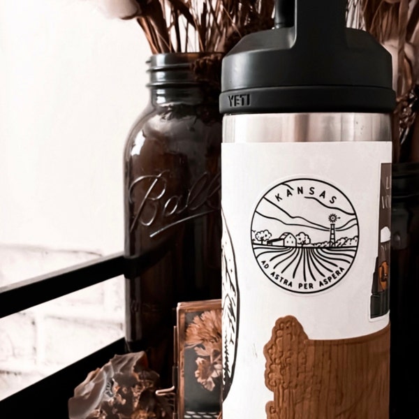 Kansas Sticker | Kansas Decal | Multiple Sizes | Bumper Sticker | Water ...