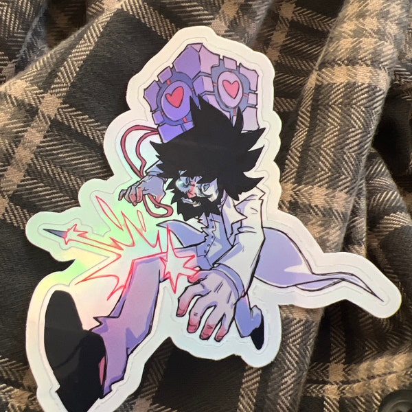 Doug Rattmann Running Portal 2 Easy Peel Holographic Stickers Doug ...