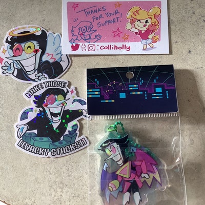 Spamton NEO Deltarune Holographic Keychain Acrylic and Epoxy Charm 2.5 ...
