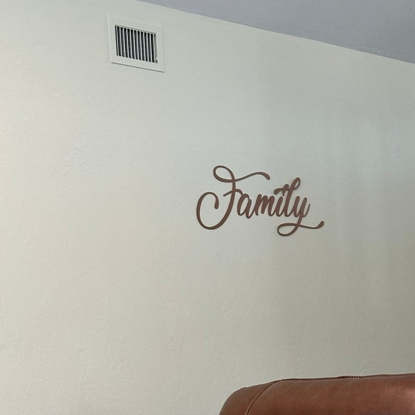 Family Script Metal Sign | Family Metal Wall Sign | Fall Decor ...