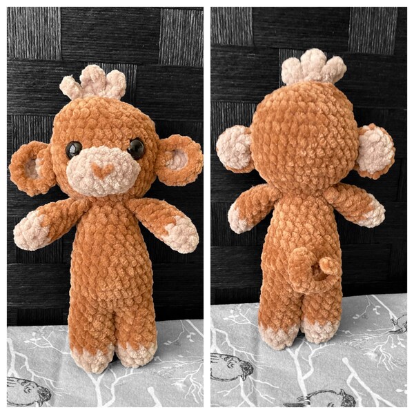 Matty Monkey Crochet Low Sew Plushie Stuffed Animal Pattern ONLY - Etsy