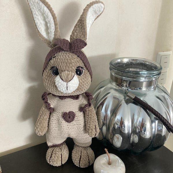 Crochet Bunny Outfit Pattern: Amigurumi Clothes, Jumpsuit & Headband ...