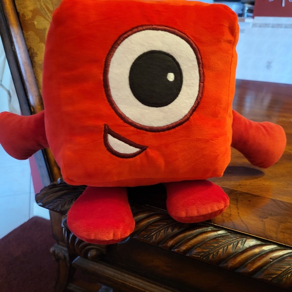 Numberblock One Stuffy, High Quality Plush, 6-in Cube, Fully Sewn ...