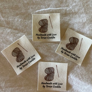 Personalized Crochet Labels for Handmade Items and Gifts on | Etsy