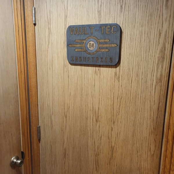 Wood Customizable 3D Vault-tec Wall Art. Text, Numbers - Etsy