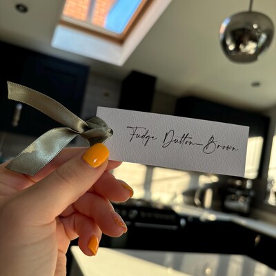 Personalised Hanger Tags With Ribbon Hanger Place Cards Hanger Place ...