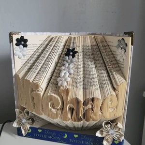 Folded Book Art Name - Etsy