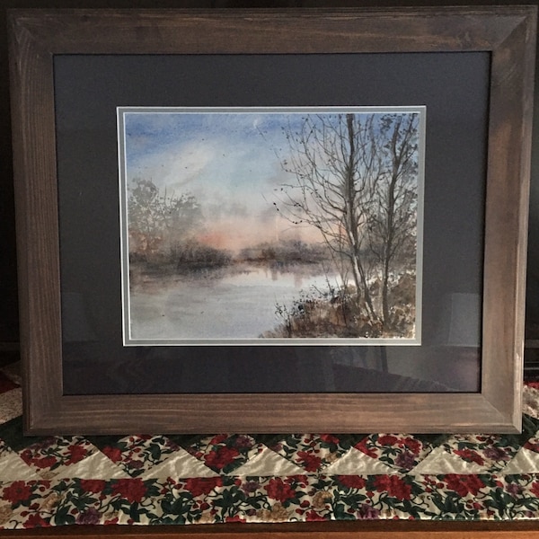 Original Luminist / Tonalist Watercolor Landscape Painting by Andrew ...