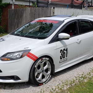 Race Car Number Plate Permanent Vinyl or Reusable Magnet Custom Driver ...