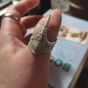 Antique Silver Ancient Greek Face Ring, Adjustable Statement Face Ring ...