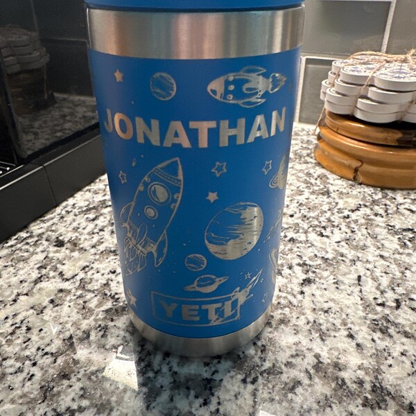 Outerspace Engraved Yeti Rambler Jr, Rocketship Sippy Cup,planet and ...