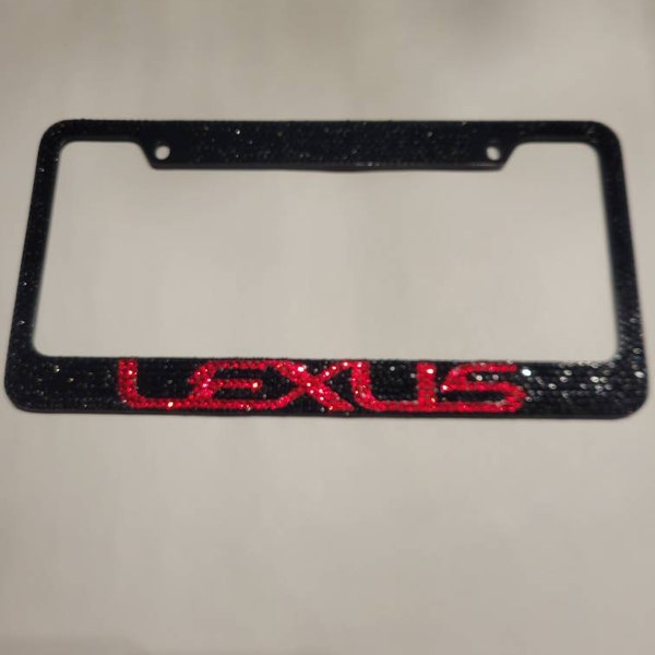Lexus Crystal Sparkle Auto Bling Rhinestone License Plate Frame With ...