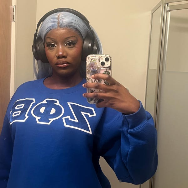 Zeta Phi Beta Split Design Embroidered Letters. Sale Price Ends Sunday ...