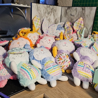 Bunny Rabbit Embroidery Machine ITH Pattern Easter Softie Stuffie Plush ...