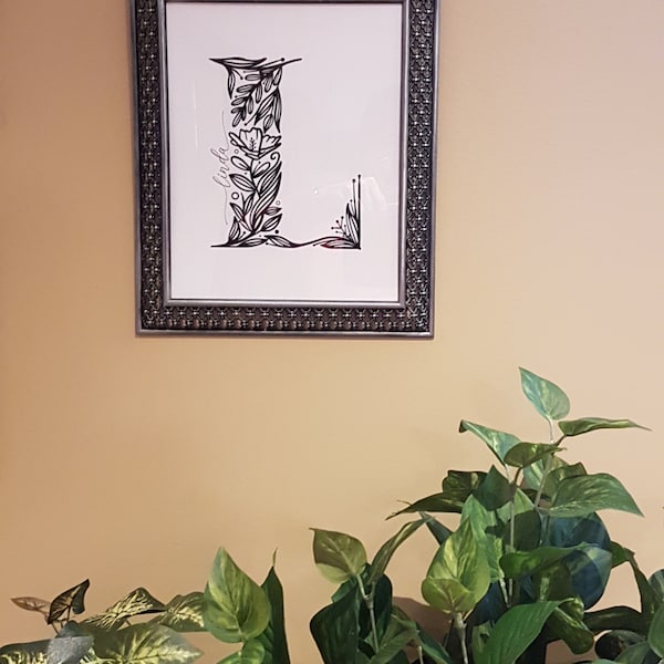 Letter Carnival Circus Monogram Art Print, Personalised Monogram ...